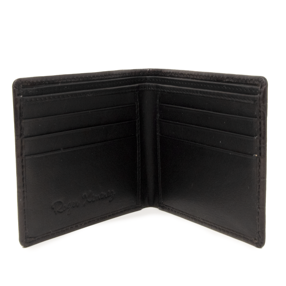 Men's Mock Matte Gator Wallet - Charcoal